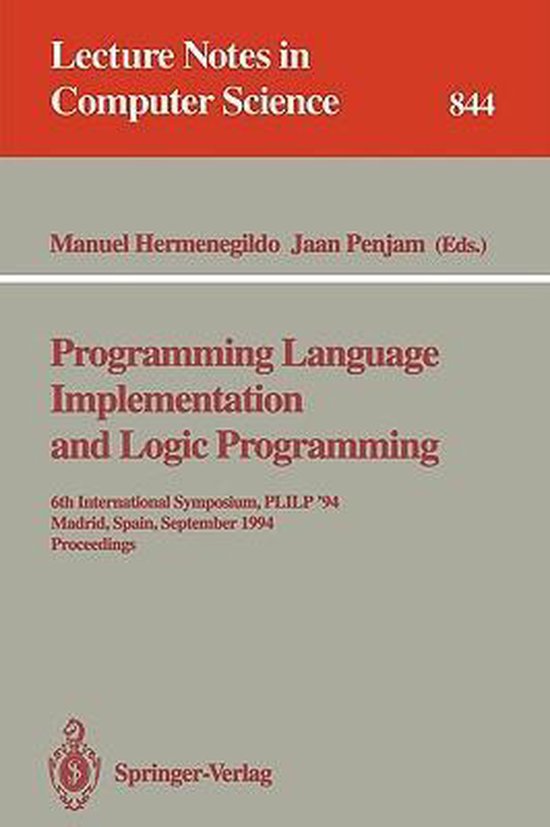 Programming Language Implementation and Logic Programming ... Programming Language Implementation and Logic Programming ...