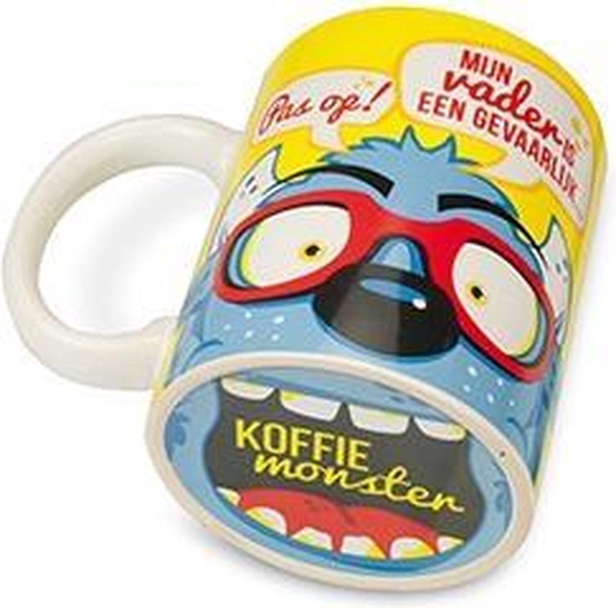 Te gekke mok Pas op! Mijn vader is een gevaarlijk…..koffie monster | bol