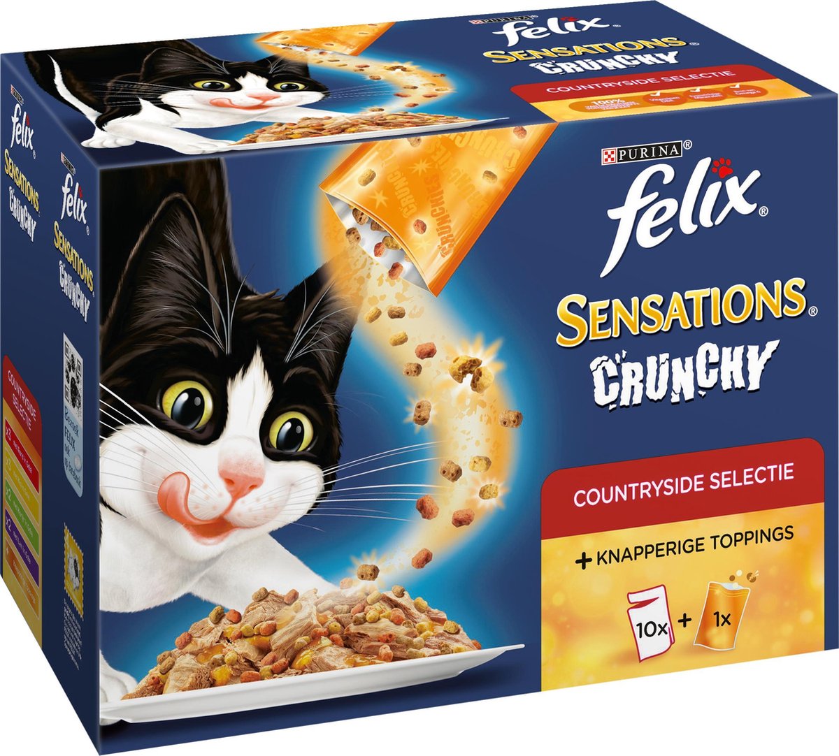 Felix Sensations Crunchy - Natvoer - 5 x 7 x 100 gr | bol.com