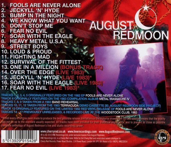 Heavy Metal U.S.A, August Redmoon | Muziek | bol