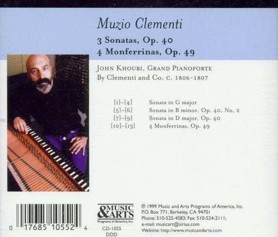 John Khouri - 3 Sonatas Op.40/4 Monferrinas Op.49 (CD), John Npnoo ...