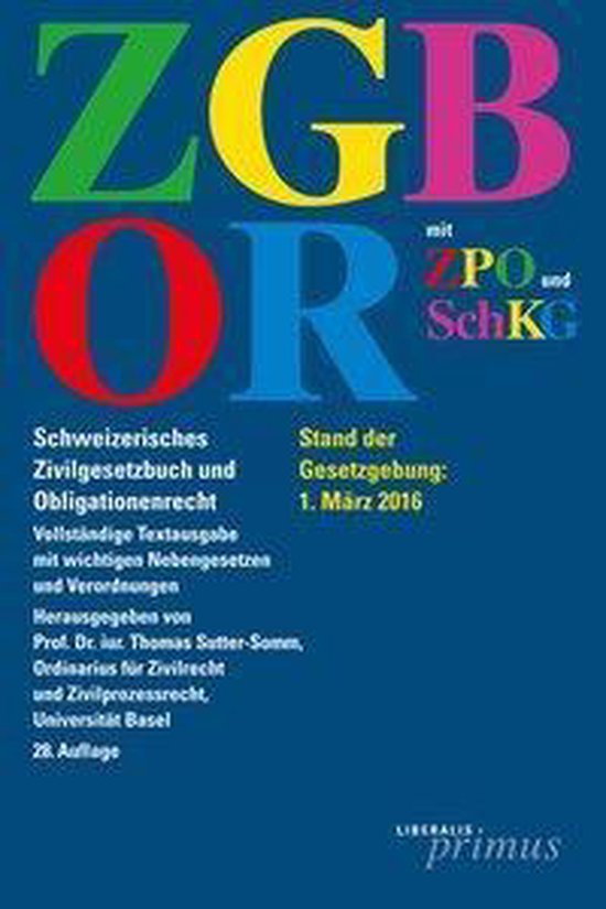 ZGB/OR (ebook), Thomas Sutter-Somm | 9783906186191 | Boeken | bol.com