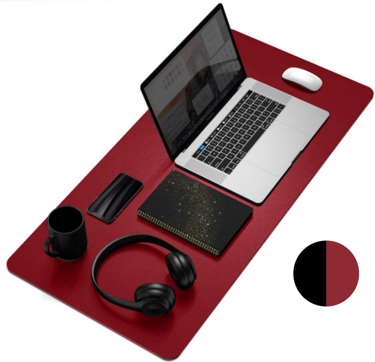 Koalas® Bureau onderlegger - Dubbelzijdig Leer Bureaumat - Bureau ...