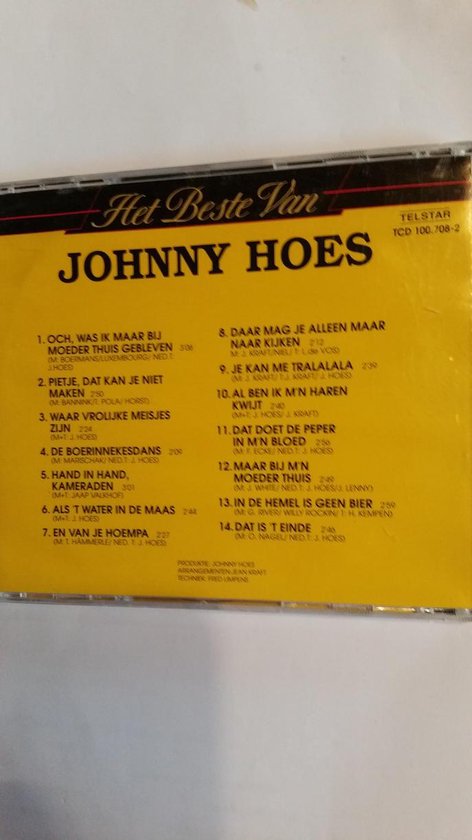 bol.com | Het Beste Van Johnny Hoes, Johnny Hoes | CD (album) | Muziek