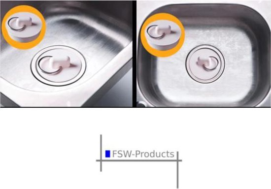 FSW-Products - 1 Stuk - Siliconen afvoerstop - Afvoerplug - Transparant ...