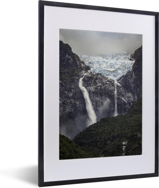 Poster met lijst Waterval - IJs - Gletsjer - 30x40 cm | bol