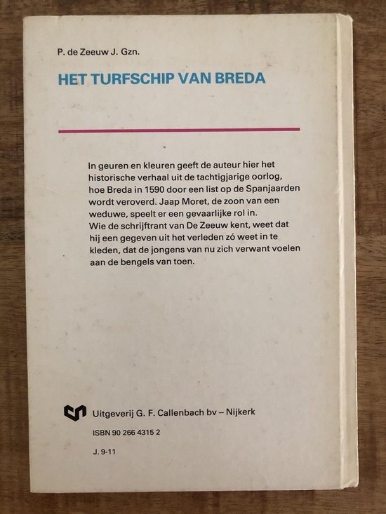 Turfschip van breda, P. de Zeeuw | 9789026643156 | Boeken | bol