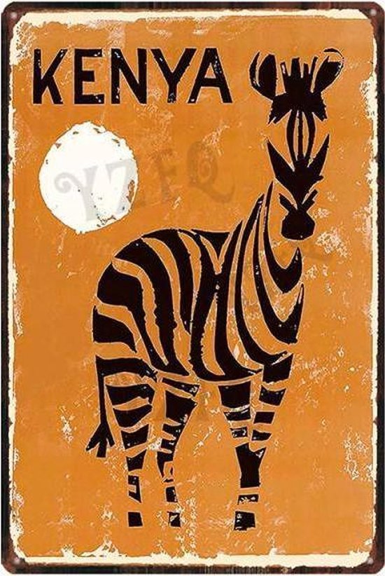 Retro Muur Decoratie uit Metaal Afrikaanse Signs 20x30cm DU-8000 | bol.com