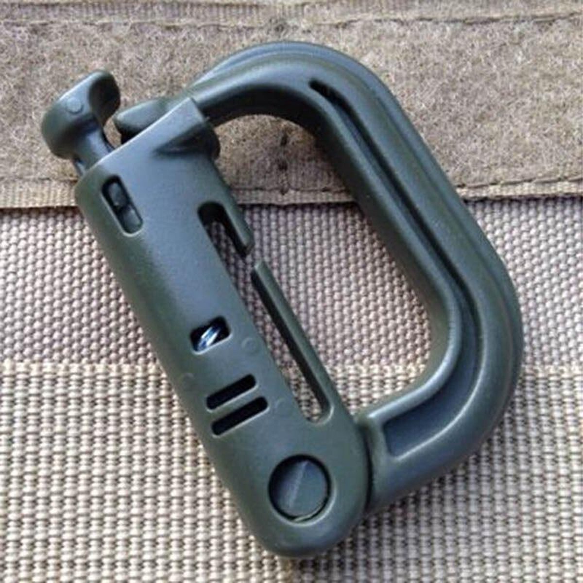2 X Grimloc Molle Karabijnhaak - D Locking - Plastic Clip - Gesp ...