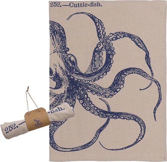 BEIGE OCTOPUS THEEDOEK - BATELA | bol