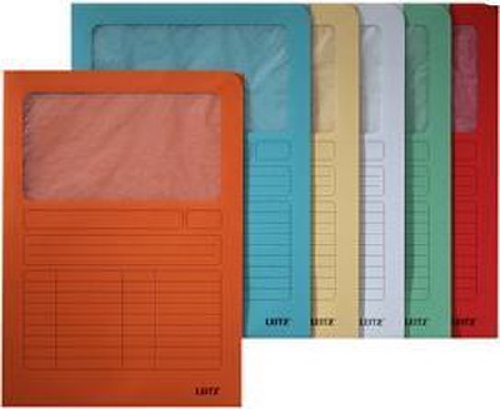 LEITZ view map, DIN A4, karton, met venster, lichtblauw | bol