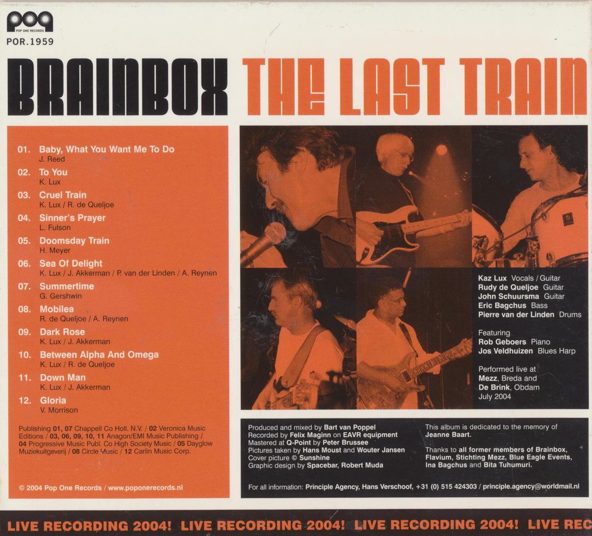 Last Train - Live 2004, Brainbox | CD (album) | Muziek | bol.com