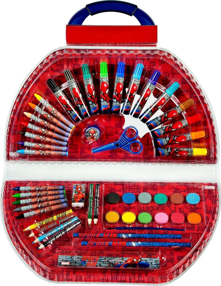 Spiderman Marvel - Coffret de coloriage 51 piècesCrayons - Crayons de ...