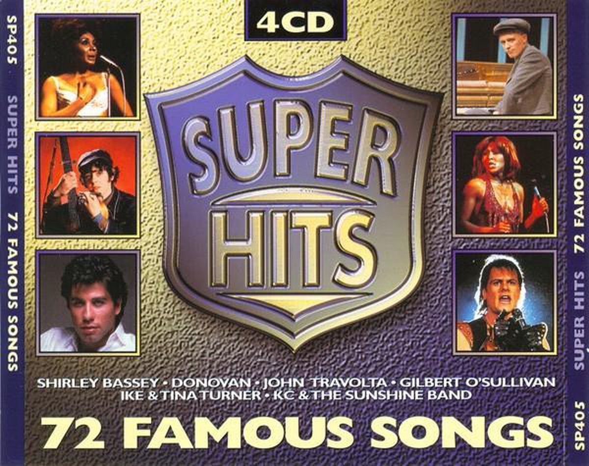 SUPER HITS 72 FAMOUS SONGS 4-Dubbel CD, Shirley Bassey, Chris Andrews ...