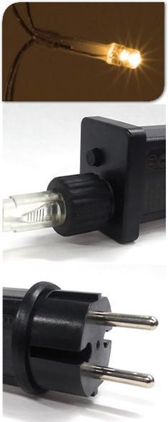 Lichtgordijn 120LED IP44 2M - transparante kabel, WARM WIT | bol.com