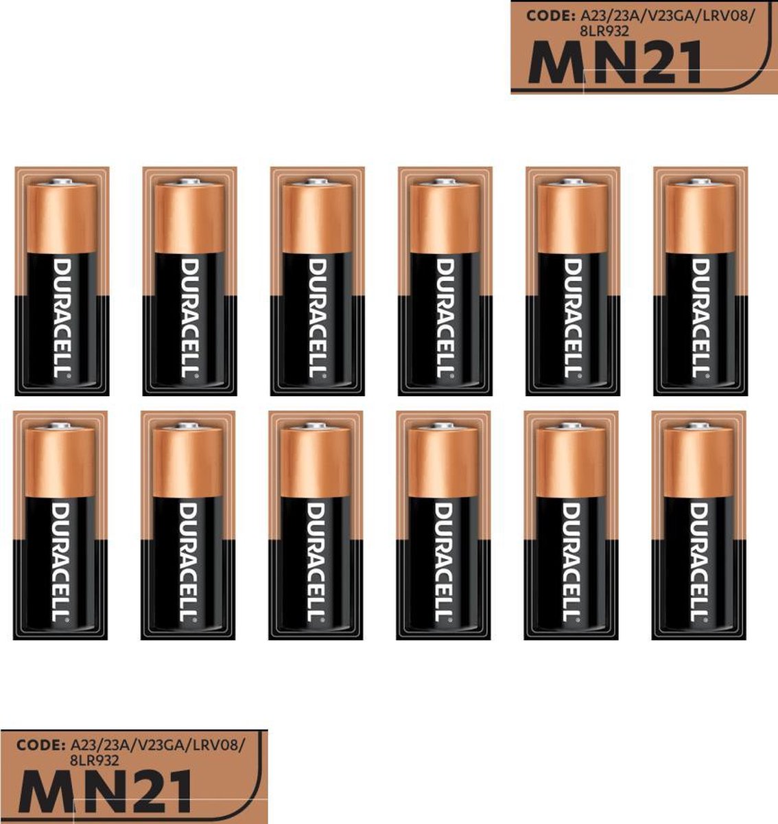 Duracell 12 stuks BATTERIJ MN21/A23 - 12 V Long lasting - Langdurig 12 ...