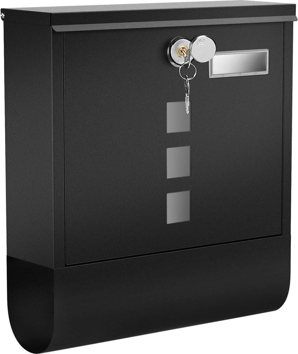 SONGMICS Brievenbus, muurbrievenbus, slot met koperen cilinder en ...