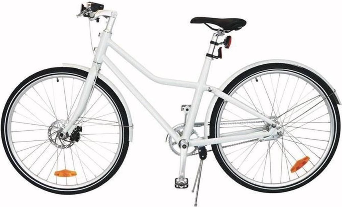 Blanco Unisex Fiets 'City Bike Deluxe' 26-inch - Wit | bol.com