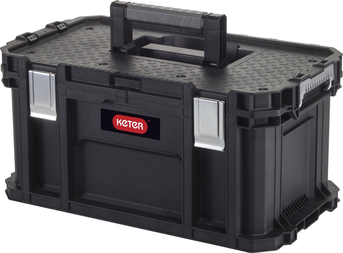 Keter Connect Toolbox Gereedschapskoffer - 54x31,2x27,5cm - Zwart | bol