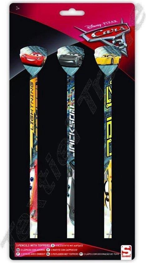 Cars 3 potloden met gum - Multicolor - Set van 3 | bol.com