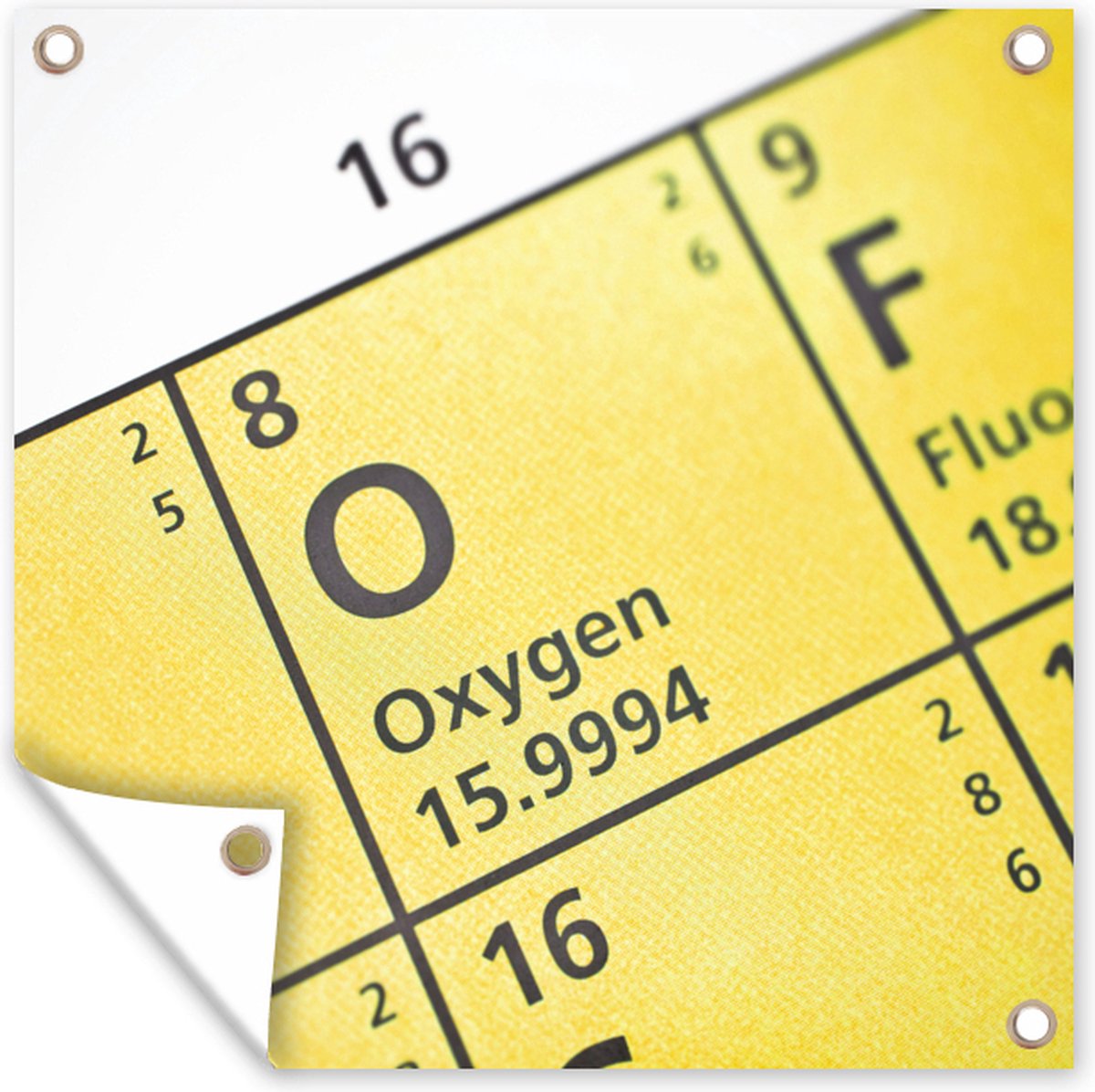 Tuinposters Zuurstof op het periodiek systeem - 50x50 cm - Tuindoek ...