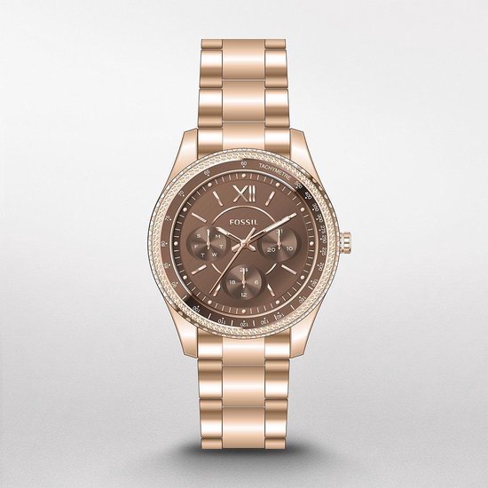 Fossil Stella Sport ES5109 Dameshorloge 37 mm - Rosékleurig | bol
