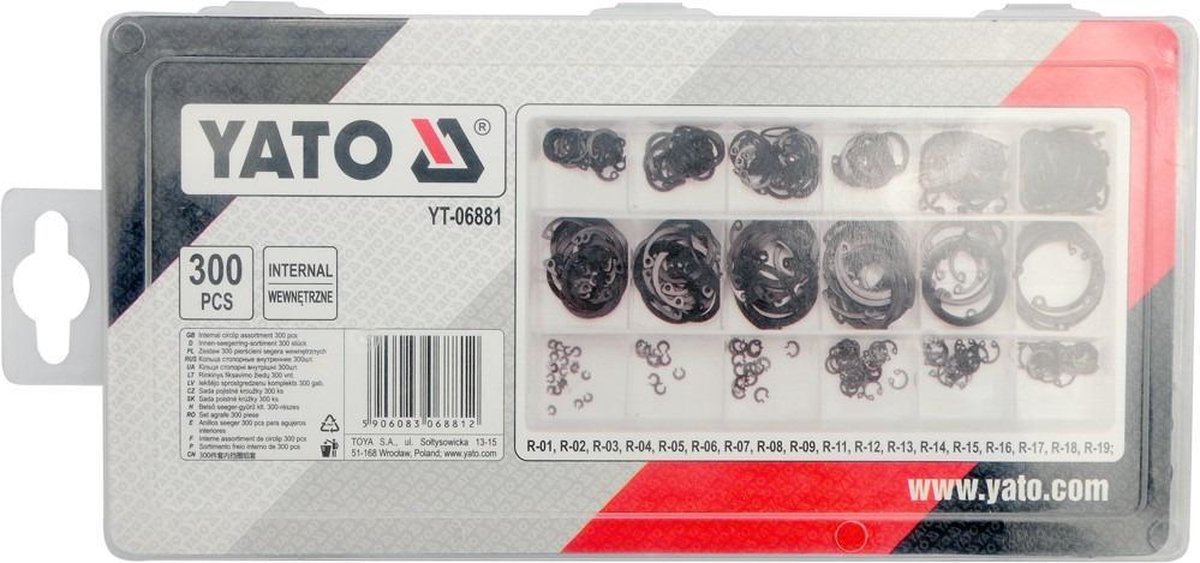 Seegerring/circlip set - 300-delige set - Intern gebruik - Assortiment ...