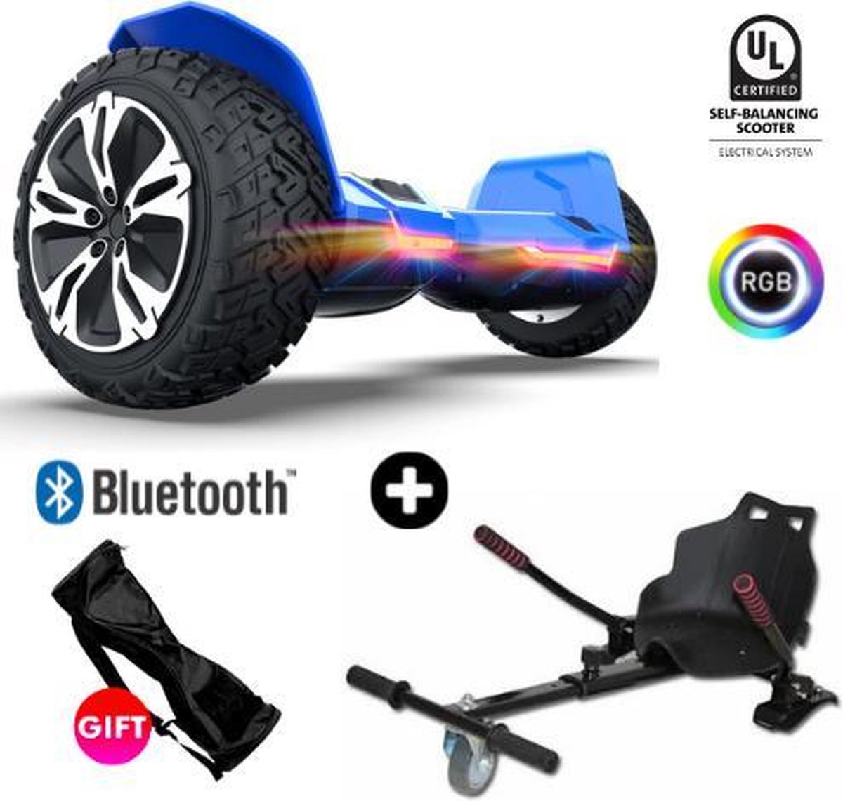bol.com | Gyroor |G2| Hoverboard met Hoverkart |8.5 Inch Wielen | Oxboard | Elektrische Step...