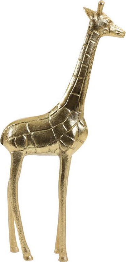 Ornament Giraffe - Goud - 21x7x46 cm - Gouden Beeld Giraf - Statue Gold ...