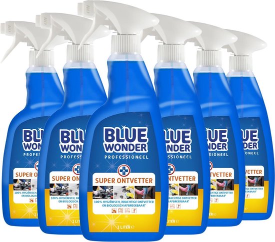 Blue Wonder Professionele Superontvetter Spray - 6 x 1 liter ...