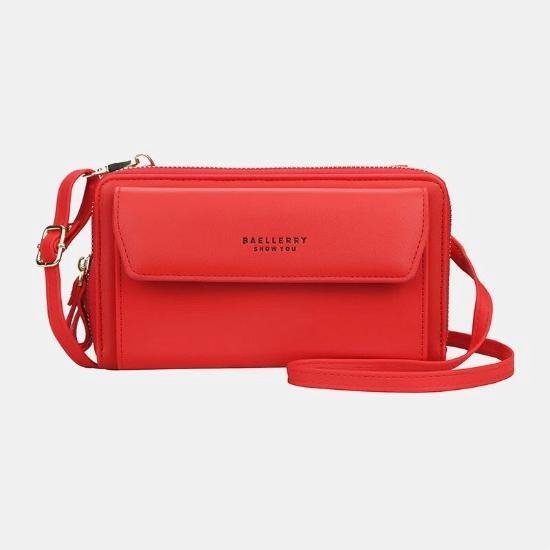 Crossbody tas - Rood Dames tas - schoudertas - grote capaciteit ...