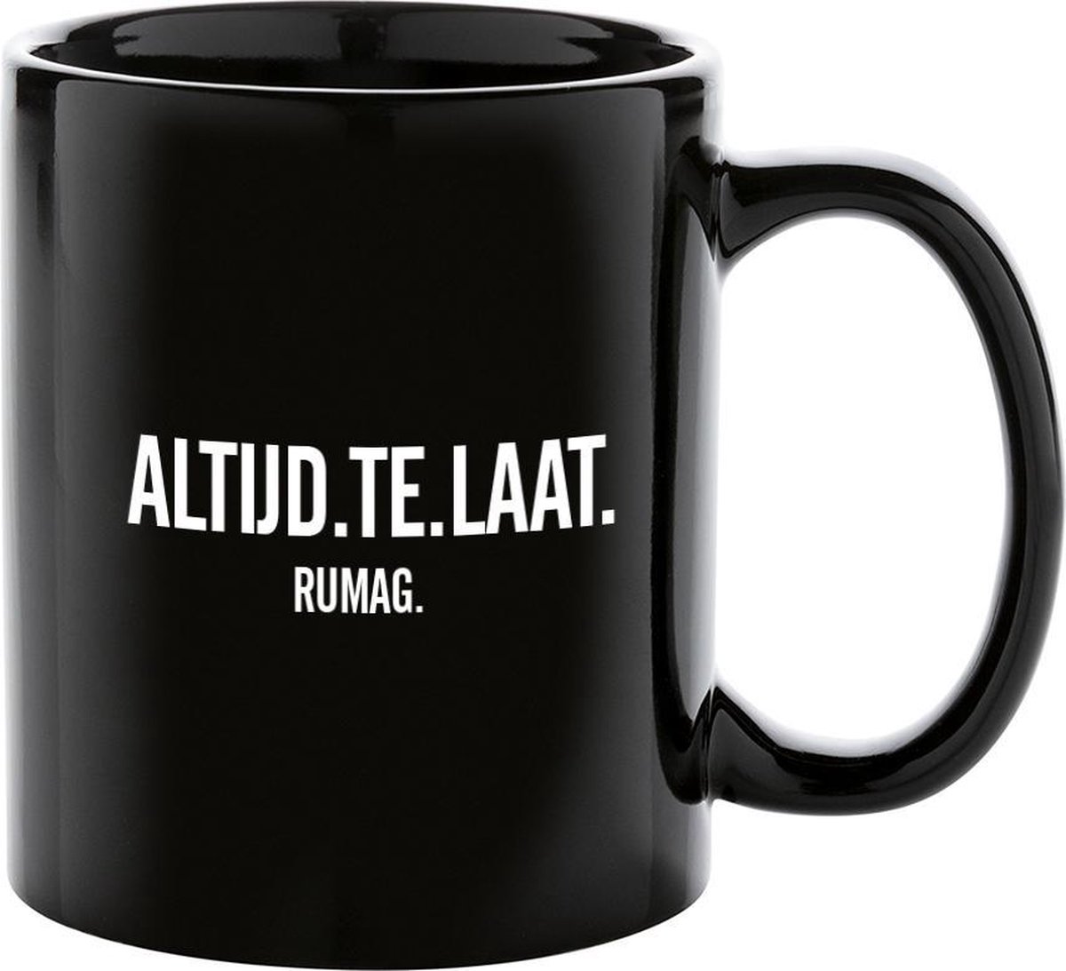 RUMAG Altijd te laat Mok Zwart | bol.com