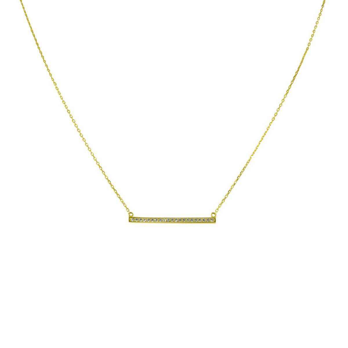 Silventi 9NBSAM-G190197 Gouden Ketting - Dames - Balkje - Bar ...