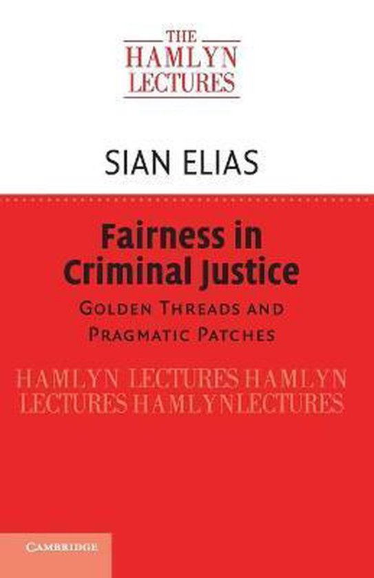 Fairness in Criminal Justice, Sian Elias | 9781108463157 | Boeken | bol