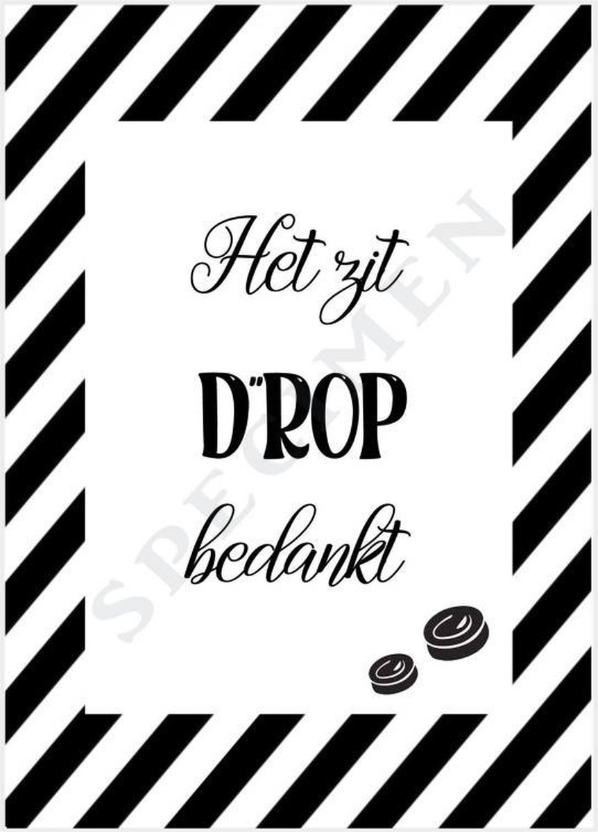 Bedankt kaarten ansichtkaarten het zit drop (d'rop) afscheid werk ...