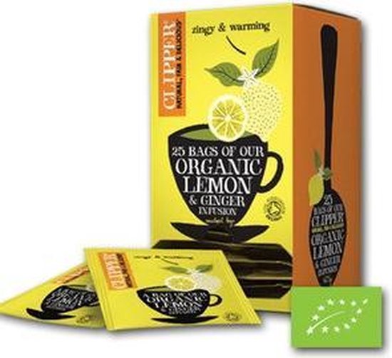 Thee Clipper Infusion Lemon and Ginger bio 25stuks | bol