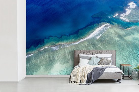 Behang - Fotobehang - Blauwe zee bij de Kust van Ningaloo - Breedte 420 ...