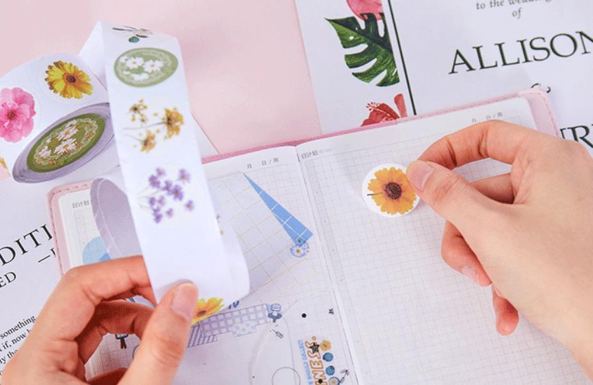 Bloemen Sticker Stippen | Stickers met Bloemen | Veel Verschillende ...