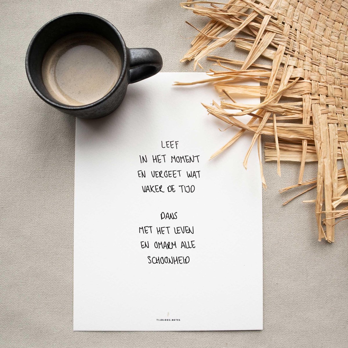 Poster gedicht leef in het moment | Poezie Woonaccessoires ...