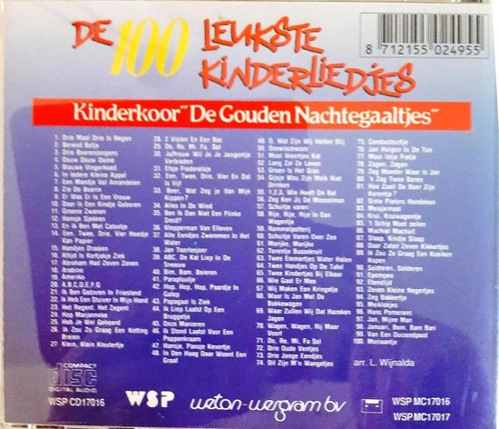 De 100 Leukste kinderliedjes, Kinderkoor de Gouden Nachtegaaltjes | CD ...