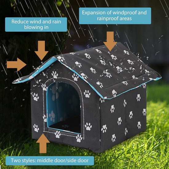 Kattenhuis buiten winterbestendig - waterdicht warm opvouwbaar - 40 x ...