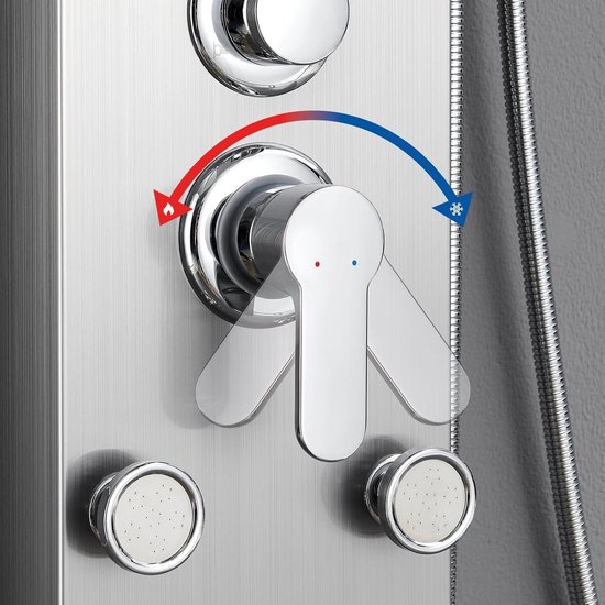 Douchepaneel met Hydromassage-jets LCD Temperatuurweergave ...