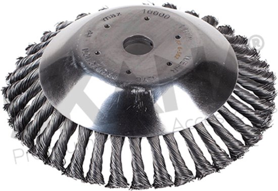 Komborstel Ø 200 mm met zeer resistente gedraaide stalen borstelharen ...