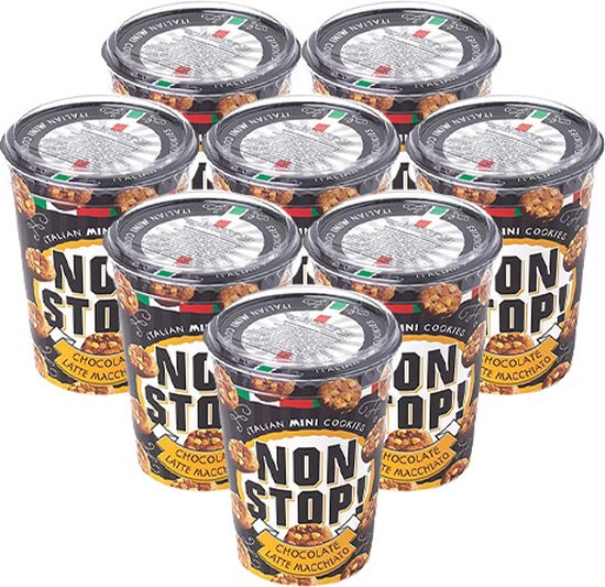 Non Stop! - Italian Mini Cookies Latte Macchiato Chocolate - 8x 125g | bol