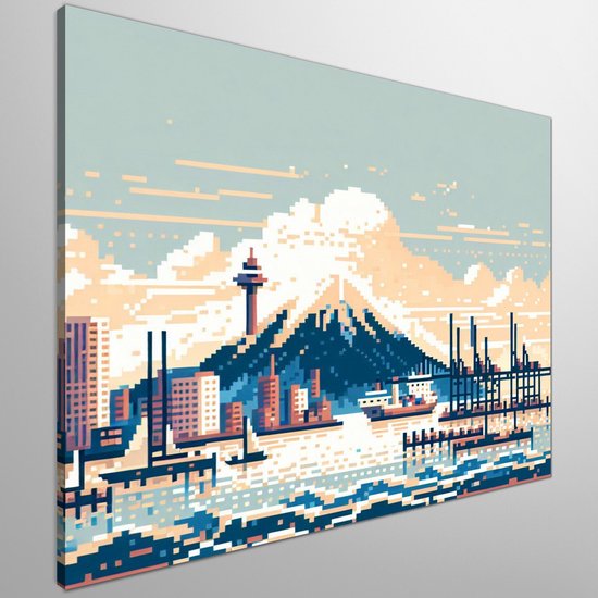 Pixel art haven schilderij | Haven of Creativity: A Pixelated ...