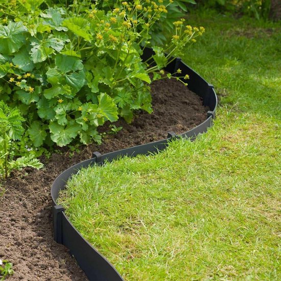 Recy-Edge borderrand kantopsluiting Zwart Opgerold 10m x 14cm x 0,3cm ...