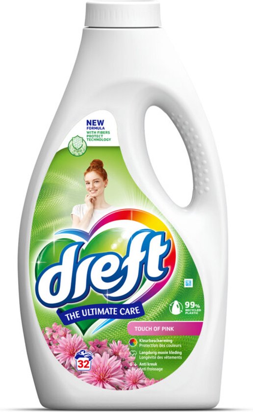 Dreft Vloeibaar Wasmiddel Touch of Pink 32 Wasbeurten 1,4 liter | bol