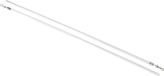 Transparante kunststof gordijnstok - 75 cm - 2 stuks Gordijn trekstang ...