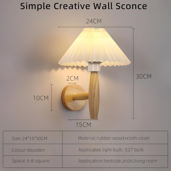 Equivera Wandlamp Binnen Met Snoer - Wandlamp - Muurlamp - Wandlamp ...