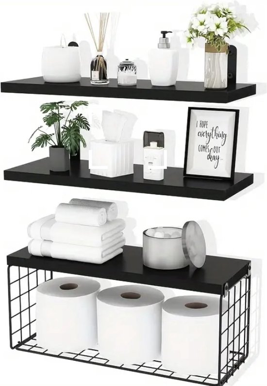 Wandplanken - Toiletrolhouder - Wandplanken WC -Wandplanken Woonkamer ...